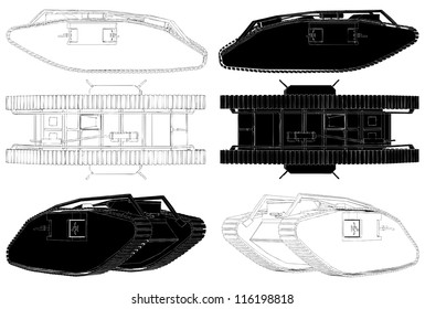 6 Wwi Tanks Stock Vectors, Images & Vector Art | Shutterstock