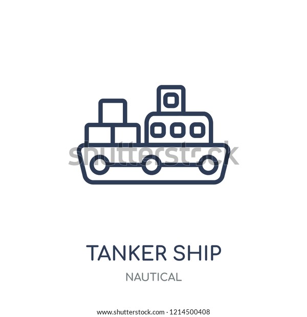Tanker Ship Icon Tanker Ship Linear Stock Vector (Royalty Free ...