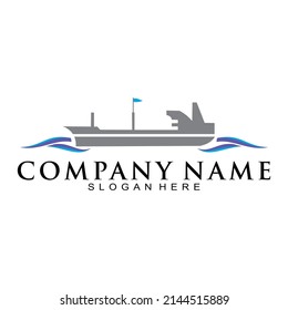 Tanker Ship Illustration Vector Logo Stock Vector (Royalty Free ...