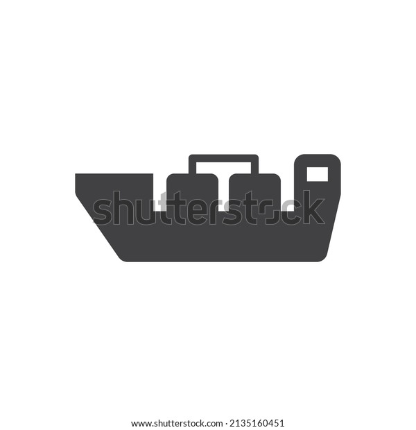 Tanker Ship Oil Ship Icon Stock Vector (Royalty Free) 2135160451 ...