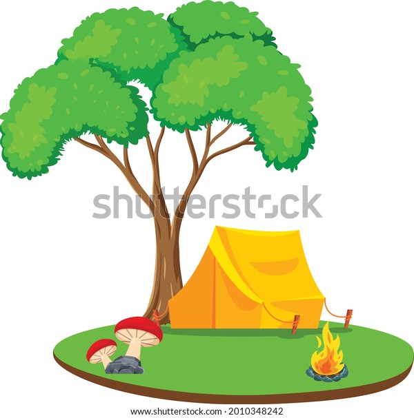 Tant Tree Vector Art Illustration Stock Vector (Royalty Free ...