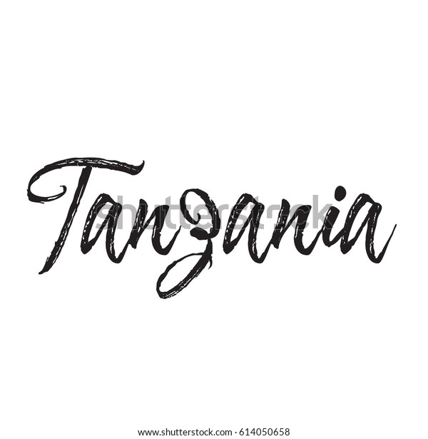 Tanzania Text Design Vector Calligraphy Typography Stock Vector ...