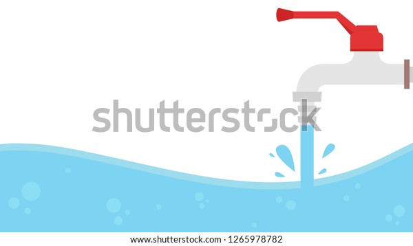 Tap Cartoon Vector Free Space Text 스톡 벡터(로열티 프리) 1265978782 | Shutterstock