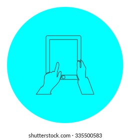 Pressing Finger Tablet Concept Design Vector Stock Vector (Royalty Free ...