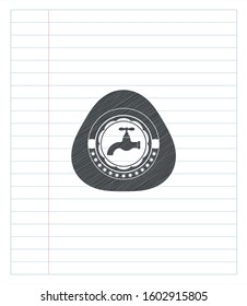 Tap Icon Pencil Emblem Vector Illustration Stock Vector (Royalty Free ...