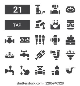 Tap Icon Set Collection 21 Filled Stock Vector (Royalty Free ...