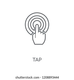 Tap Linear Icon Tap Concept Stroke Stock Vector (Royalty Free ...