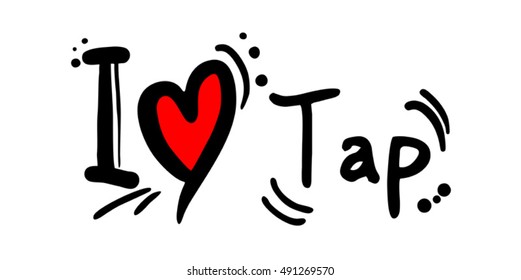 Tap Love Message Slogan Stock Vector (Royalty Free) 491269570 ...