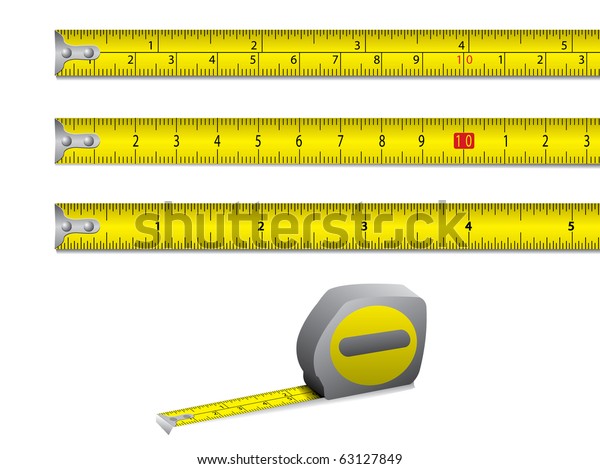 Tape Measure Inches Centimeters Vector Stock Vector (Royalty Free) 63127849