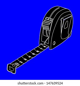 Tape Measure Vector Isolated On White Stock Vector (Royalty Free) 128307386