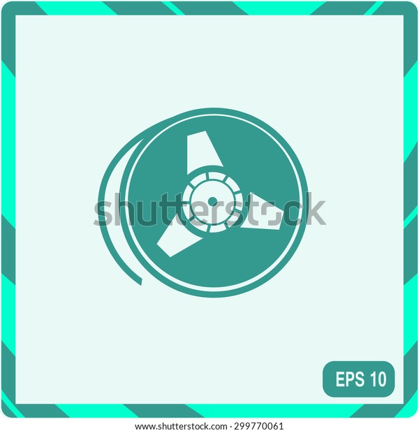 Tape Reel Icon Stock Vector (Royalty Free) 299770061 | Shutterstock