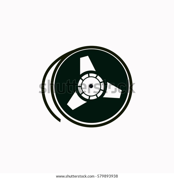 Tape Reel Icon Vector Design Stock Vector (Royalty Free) 579893938 ...