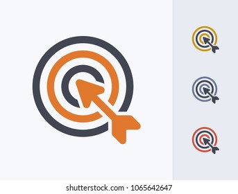 Vektor Stok Target Arrow Bright Icons Professional Pixelaligned (Tanpa ...