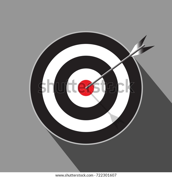 target with arrow marketing concept focus at the success point flat ...