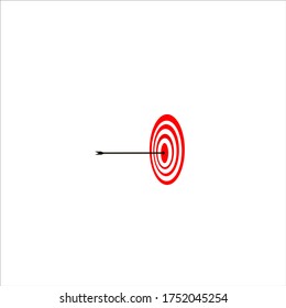 Target Arrow Arrow Piercing Vector Illustration Stock Vector (Royalty ...