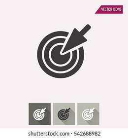 Target Black White Icons Vector Illustration Stock Vector (Royalty Free ...