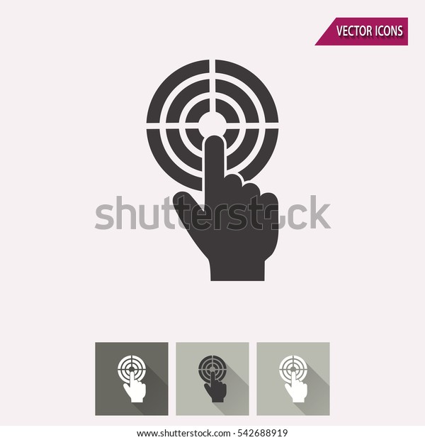 Target Black White Icons Vector Illustration Stock Vector (Royalty Free ...