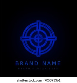 Target Blue Chromium Metallic Logo Stock Vector (Royalty Free ...