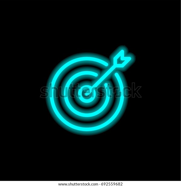 Target Blue Glowing Neon Ui Ux Stock Vector (Royalty Free) 692559682 ...
