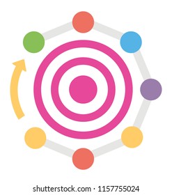 Target Board Circles Symbolizing Target Chart Stock Vector (Royalty ...