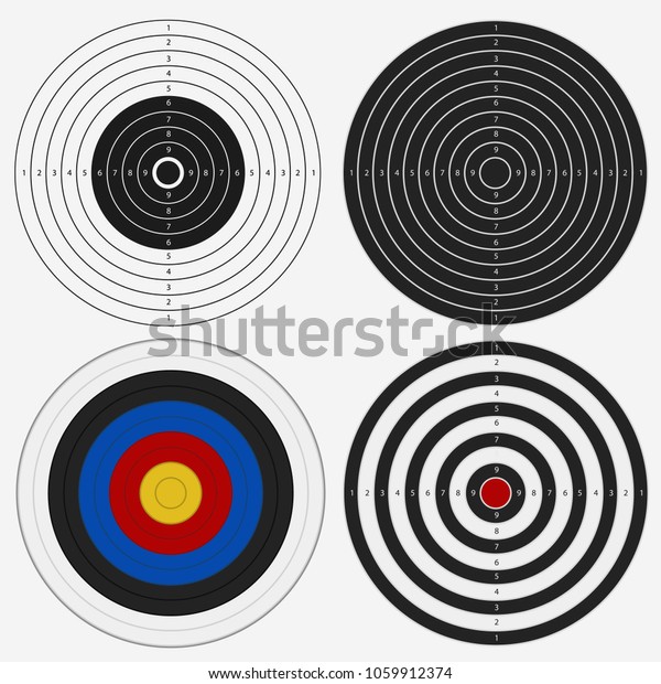 Target Board Numbers Red Darts Game Stock Vector (Royalty Free ...