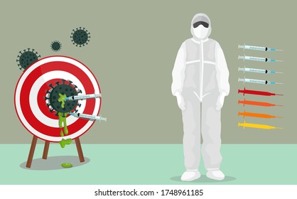 Target Board Virus Injection On Target Stock Vector (Royalty Free ...