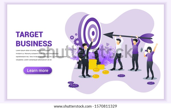 Target Business Web Banner Concept Design Stock Vector (Royalty Free ...