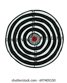 Target Cartoon Hand Drawn Image Original Stock Vector (Royalty Free ...