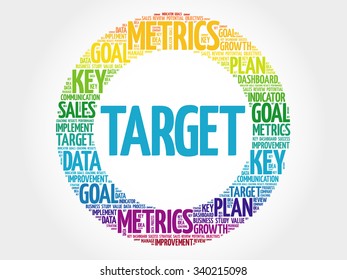Target Circle Word Cloud Business Concept Stock Vector (Royalty Free ...