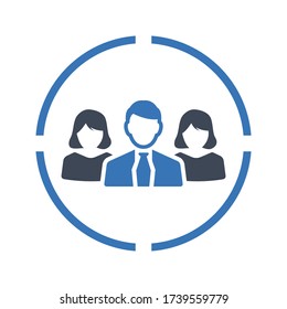 Target Customer Icon On White Background Stock Vector (Royalty Free ...