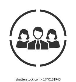 Target Customer Icon On White Background Stock Vector (Royalty Free ...