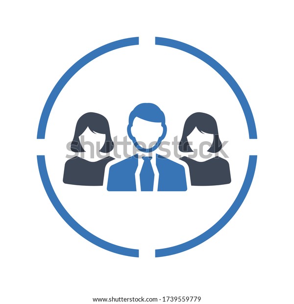 Target Customer Icon On White Background Stock Vector (Royalty Free ...