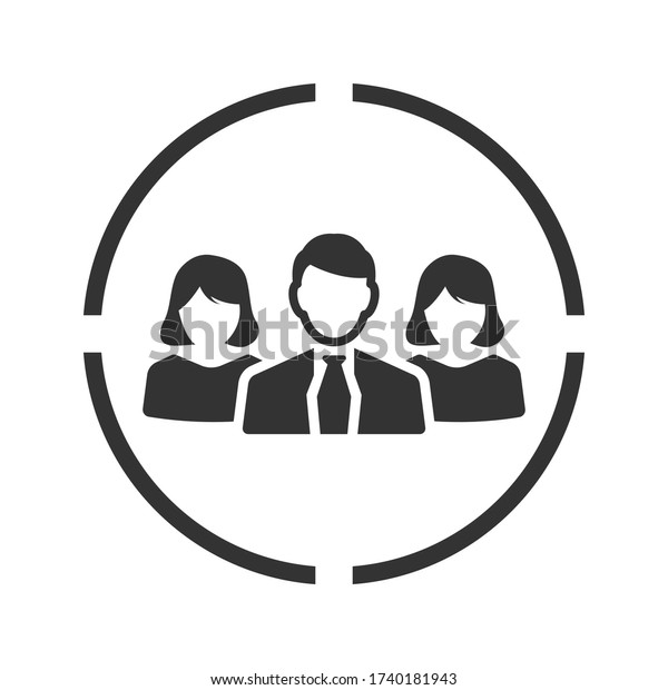 Target Customer Icon On White Background Stock Vector (Royalty Free ...