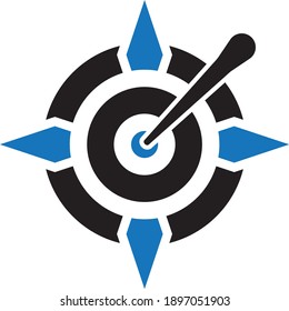 Target Destination Goal Icon Vector Illustration Stock Vector (Royalty ...