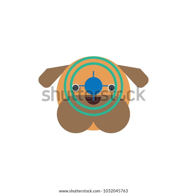 Target Dog Logo Icon Design Stock Vector (Royalty Free) 1032045763 ...