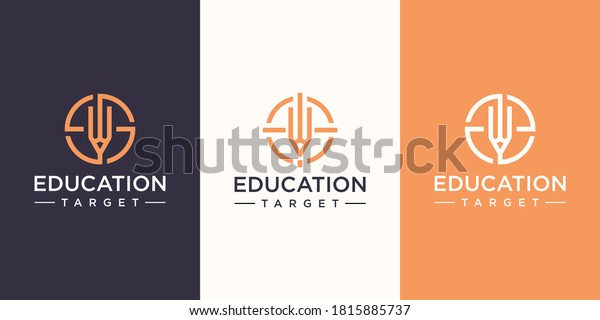 Target Education Logo Designs Template Symbol Stock Vector (Royalty ...