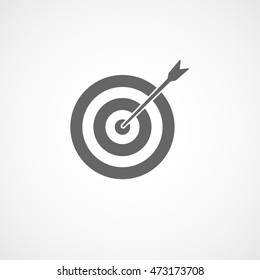 Target Flat Icon On White Background Stock Vector (Royalty Free ...