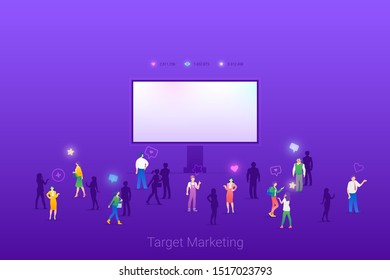 Target Focus Group Audience Outdoor Advertising: เวกเตอร์สต็อก (ปลอดค่า ...