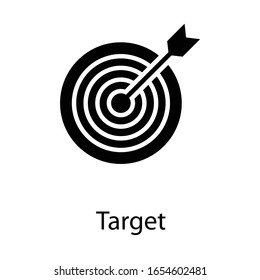 Target Glyph Vector Icon Isolated Stock Vector (Royalty Free ...