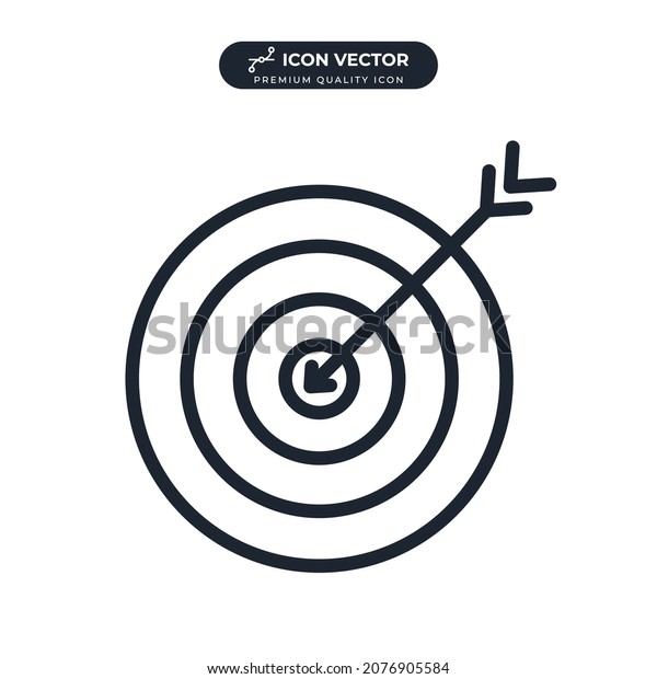 Target Goal Icon Symbol Template Graphic Stock Vector (Royalty Free ...