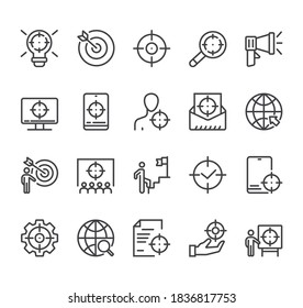 Target Goal Simple Isolated Line Icon Stock Vector (Royalty Free ...