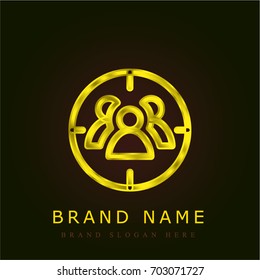 Target Golden Metallic Logo Stock Vector (Royalty Free) 703071727 ...