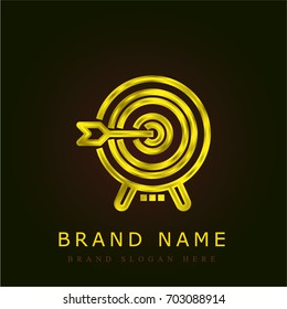 Target Golden Metallic Logo Stock Vector (Royalty Free) 703088914 ...
