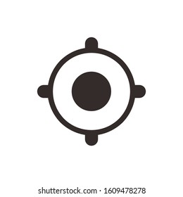 Target Icon Aim Point Icon Symbol Stock Vector (Royalty Free ...
