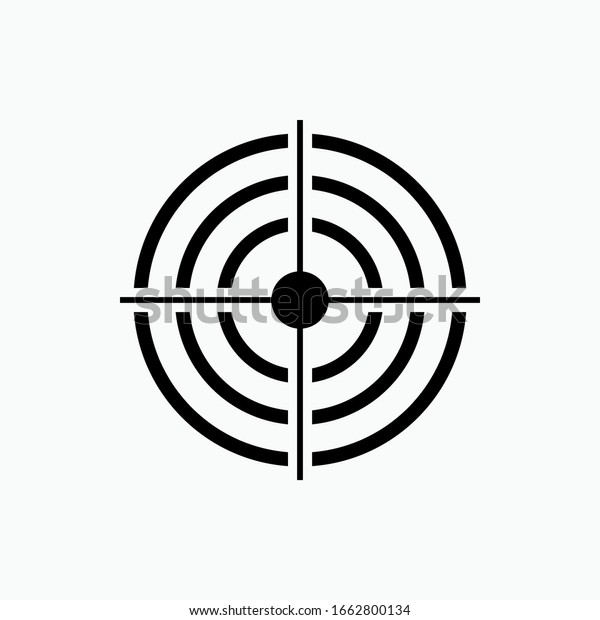 Target Icon Aiming Sign Goal Focus Stock Vector (Royalty Free ...