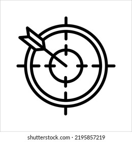 Target Icon Black Outline Vector On Stock Vector (Royalty Free ...