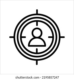 Target Icon Black Outline Vector On Stock Vector (Royalty Free ...