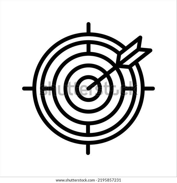 Target Icon Black Outline Vector On Stock Vector (Royalty Free ...
