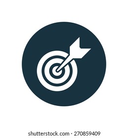 Target Icon Circle Shape On White Stock Vector (Royalty Free) 270859409 ...