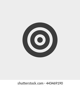 Target Icon Flat Design Black Color Stock Vector (Royalty Free ...